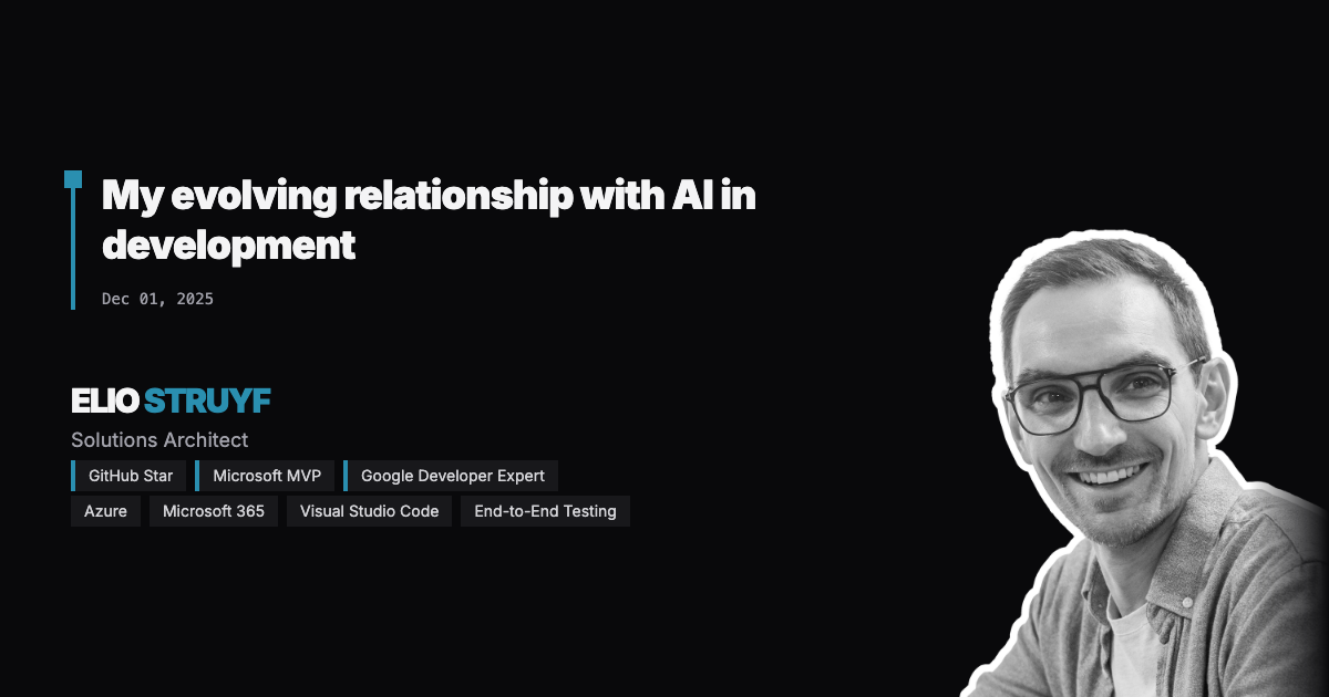 My evolving relationship with AI in development | Elio Struyf