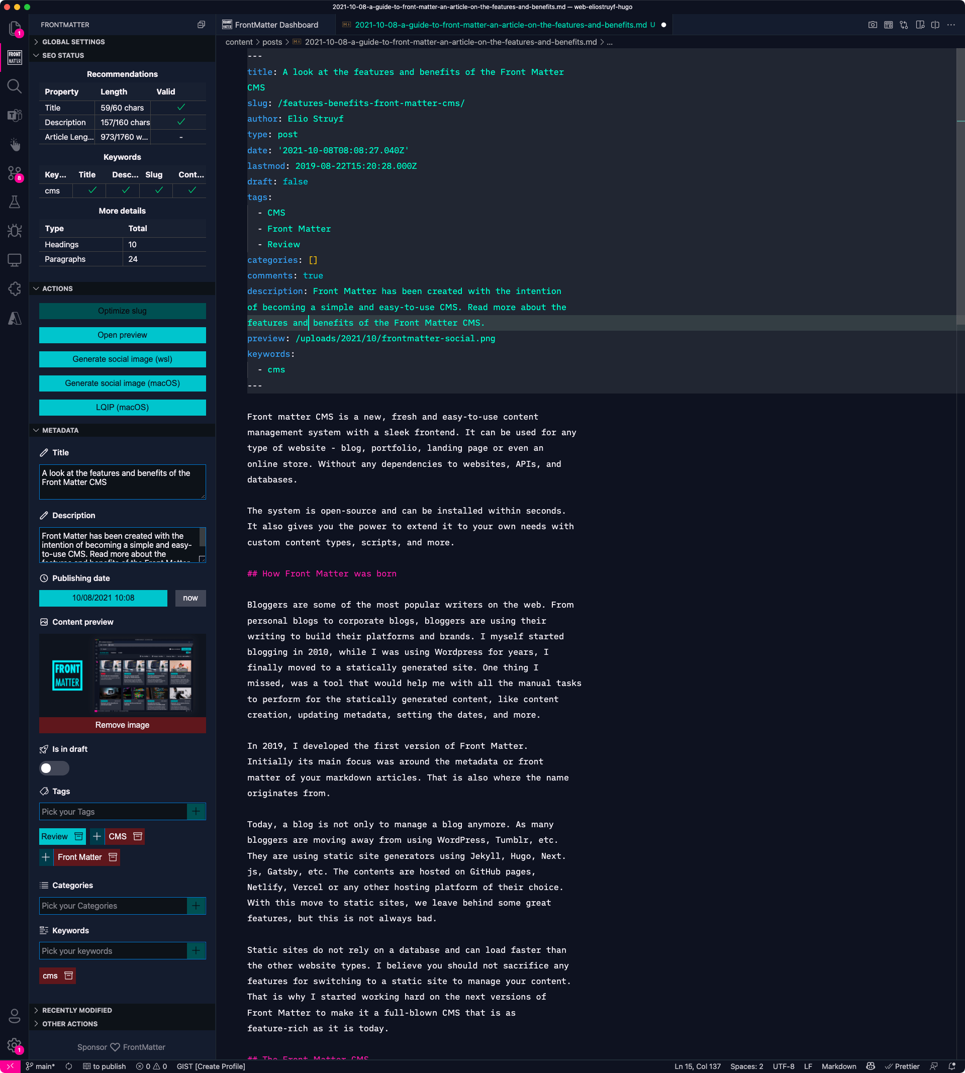 A Look At The Features And Benefits Of The Front Matter CMS Elio Struyf A Look At The Features And Benefits Of The Front Matter CMS Elio Struyf